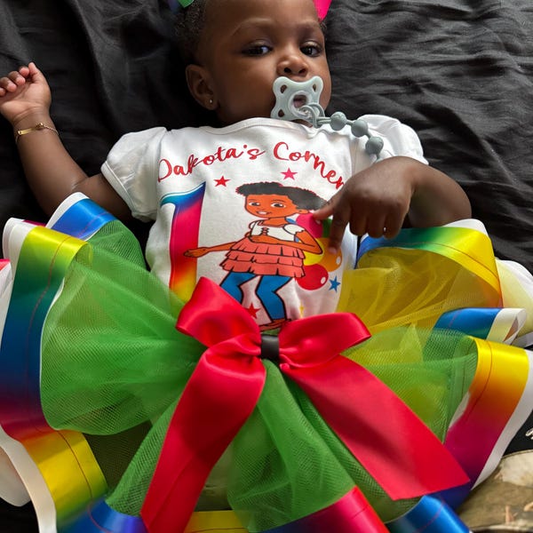 Boss Baby Birthday Tutu Outfit: Custom Name, Black & Pink Tutu Set - Etsy