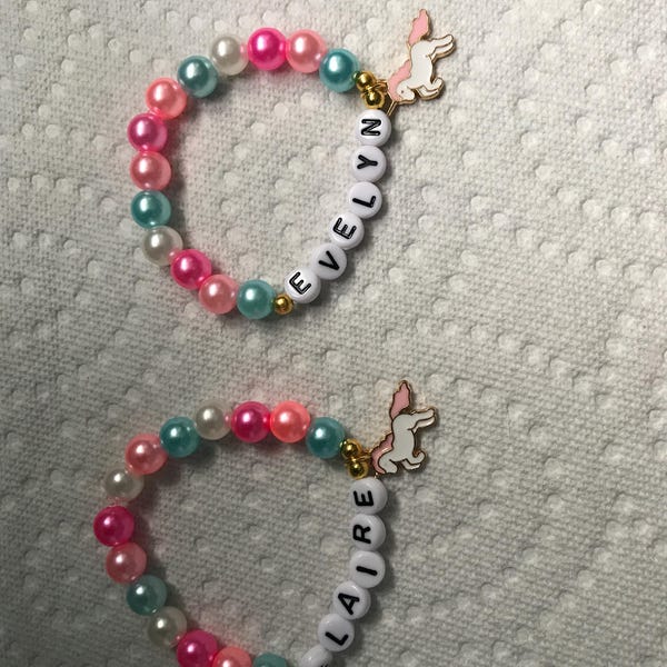 Personalized Tropical Flower Charm Bracelet - Perfect Luau Party Favor ...