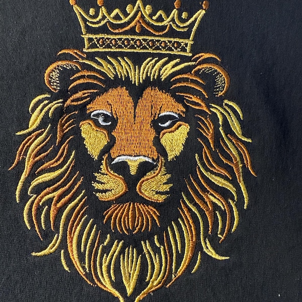 Lion Portrait Machine Embroidery Design, Safari Wild Animal Embroidery ...