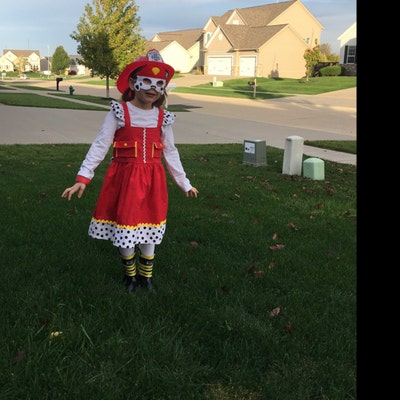 Girl's Fireman Rescue Dog Dress , Girl's Fire Rescue Dress , Girl's ...