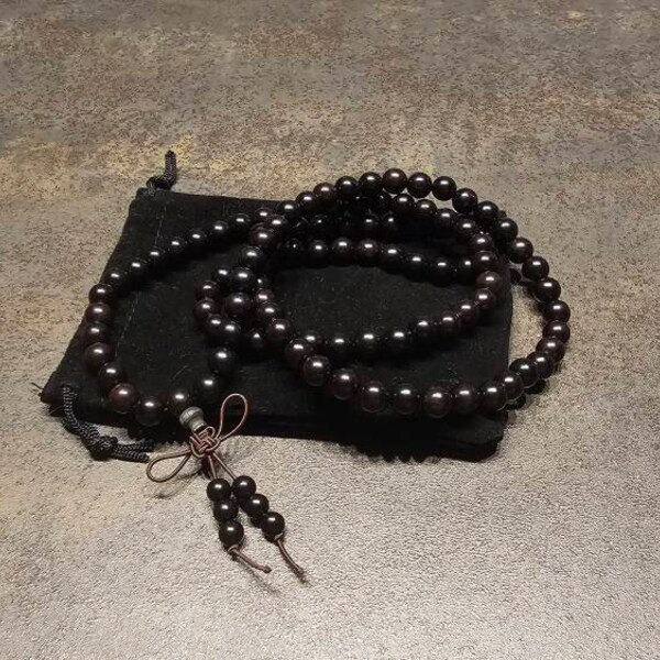 Natural Western Red Cedar Wood Round Bead Mala in 8mm Bead - Etsy