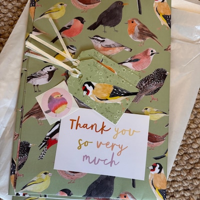 British Birds Wrapping Paper Bird Gift Wrap Garden Birds Gift Wrap ...