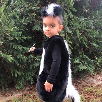 Skunk Hair Piece, Halloween Costume, Skunk Costume Hair Bow, Adult ...