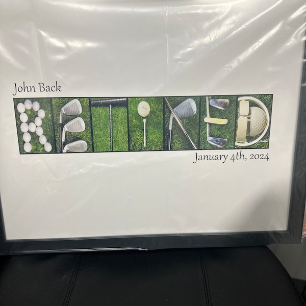 Personalized Golf Retirement Guest Book Alternative Guest Book Sign In ...