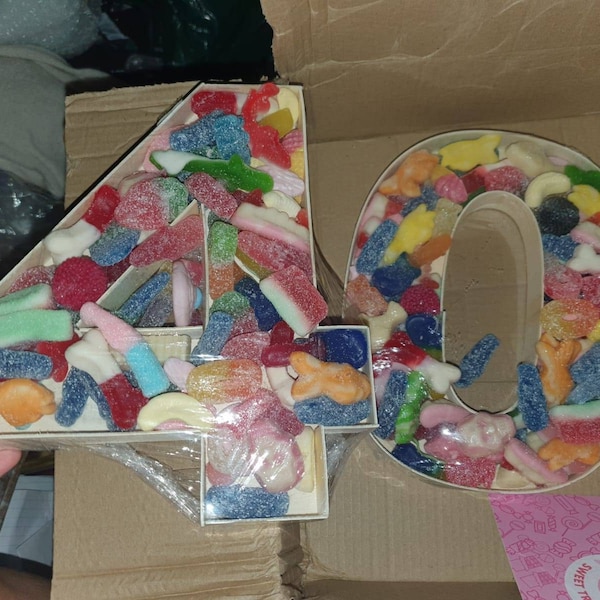 2 X SWEET FILLED NUMBERS! 50th, 40th, 18th, 21st, Wedding Anniversary ...