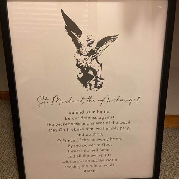 Prayer to St. Michael the Archangel | Religious | Christian | Wall Art ...