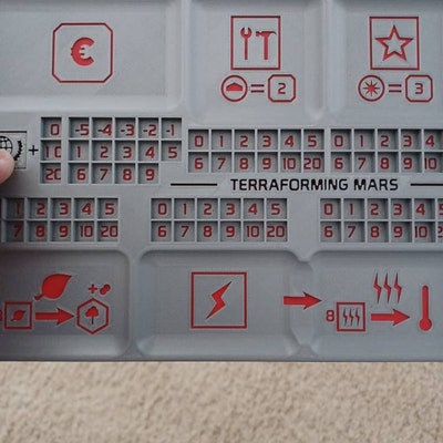 Terraforming Mars Player Boards 3D Printed, High Quality, PLA, .07mm ...