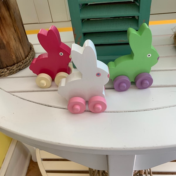 Natural Wood/wooden Bunny Toy, Rabbit Toy Gift Kids - Toy Bunny ...