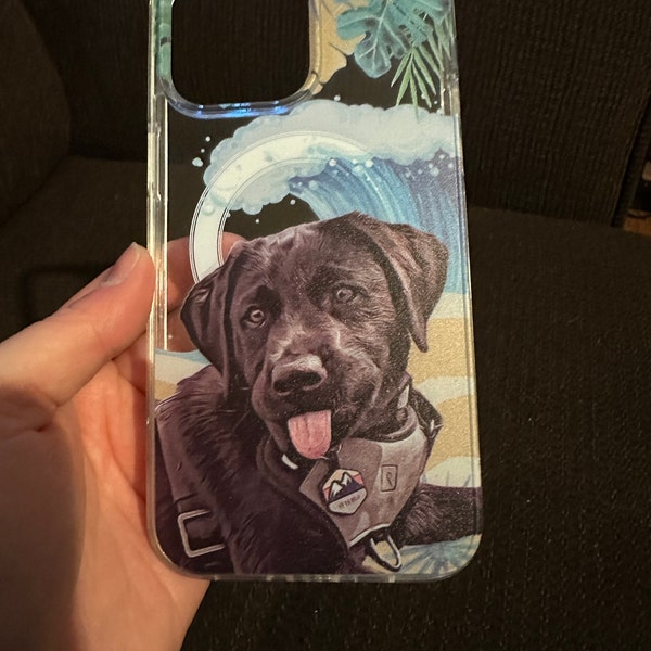 Custom Dog Phone Case, Custom Pet Illustrated Phone Case, Dog iPhone ...