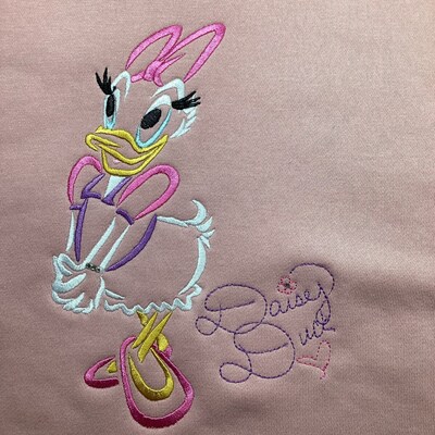 Daisy Duck Autograph Digital Embroidery Machine Design File 4x4 5x7 ...