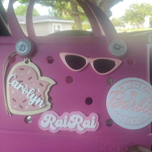 Bag Charms Daisy Custom Bag Tag Bogg Bag Charm Acrylic Keychain Groovy ...