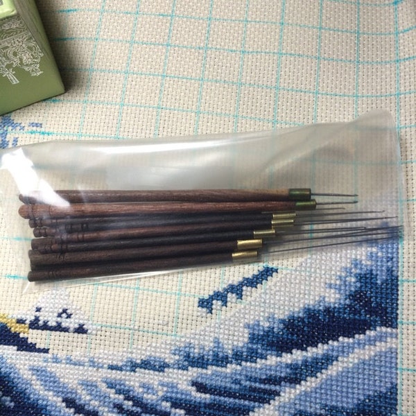 Aari (0.5MM) Needle for Beading and French Wire Embroidery With Handles ...