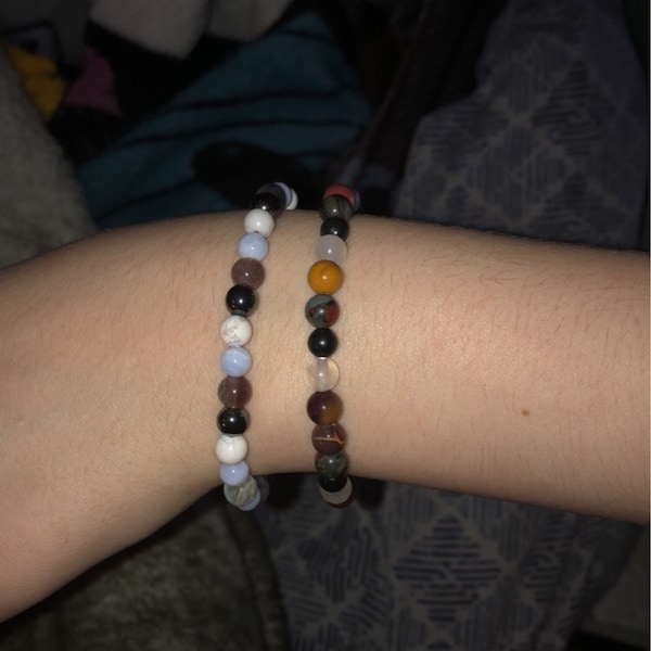 Period Pain and PMS Relief Crystal Bead Bracelet, Menstruation Handmade ...