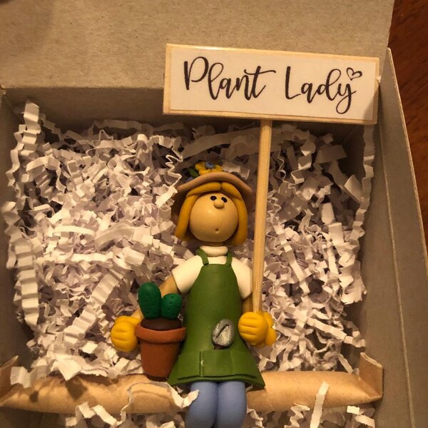 Plant Lady Potsitter- Flower Pot Sitter- House Warming Gift - Plant ...