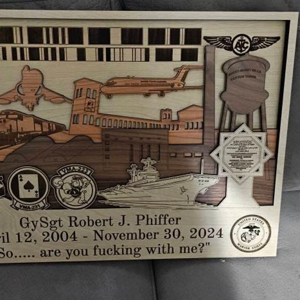 WALTER REED Hospital Andrews Air Force Base 3D Wooden Name Plaque Army ...