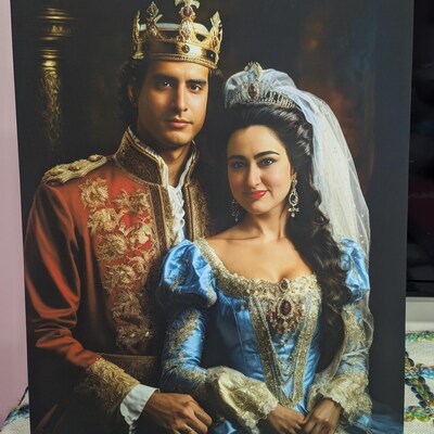 Custom Mafia Couple Portrait From Photo. Personalized Gift for Couple ...