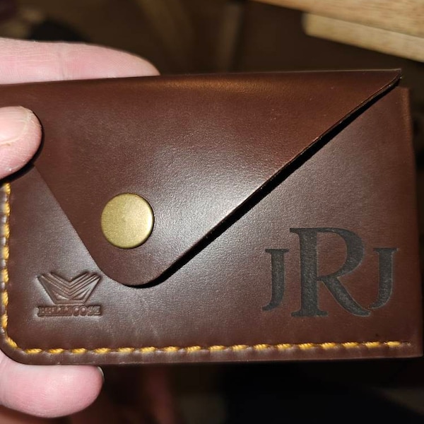 Business Card Holder, Personalized Leather Business Card Case, Custom ...