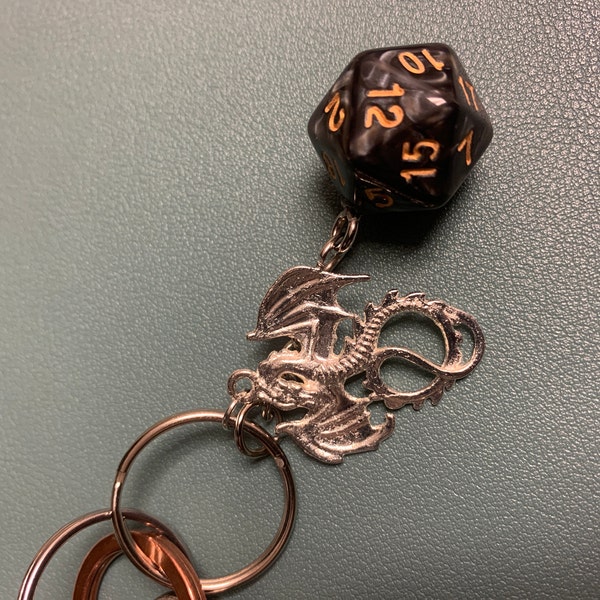 D20 Keychains With Optional Charm - Etsy