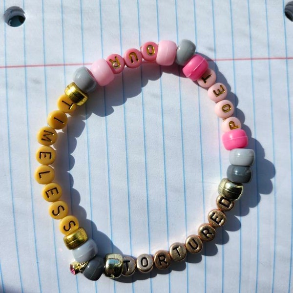7mm Acrylic Alphabet Beads, Yellow Gold Letter Beads, Word Beads ...