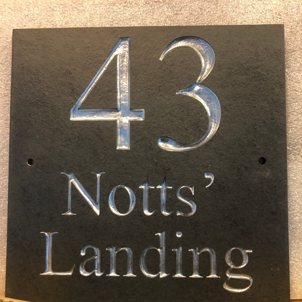Deep Engraved Slate House Name Number 20cm X Various Sizes Ideal House ...