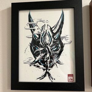 Fanart Print Final Fantasy X Bahamut Ink Fan Art - Etsy UK