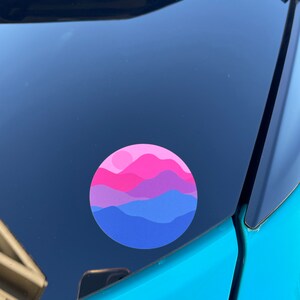 Subtle Bi Flag Sticker Pride Sticker Mountain Sticker - Etsy