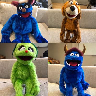 Red Monster Hand Puppet Muppet Style With Dreads - Etsy