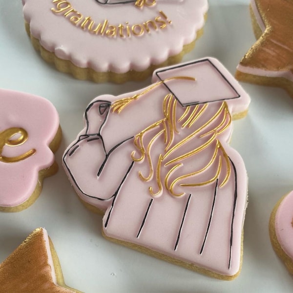 Graduation Girl Outbosser Stamp+cutter. Graduation Fondant Icing ...