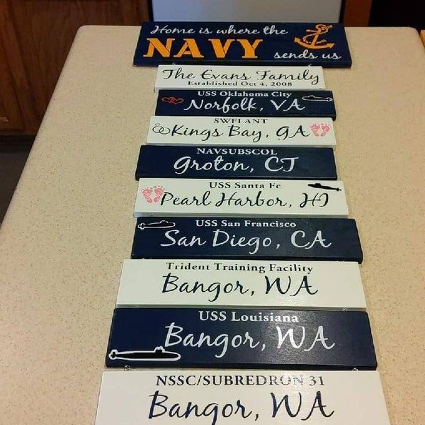 Home is Where the Navy Sends Us, Navy Sign, Patriotic Wall Décor, Navy ...