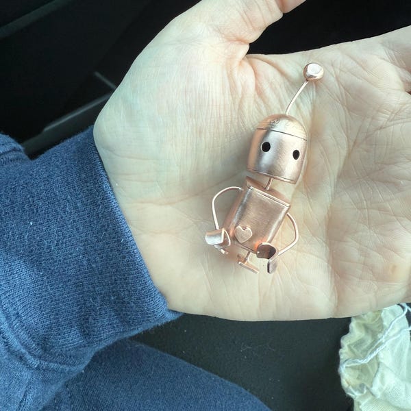 M-it - Small Copper Robot - Etsy