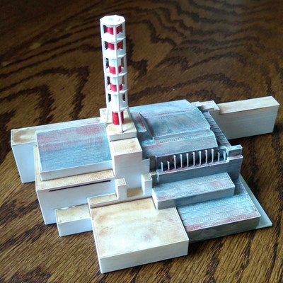 Chernobyl Disaster Nuclear Reactor Display Miniature Statue, 3D Print ...