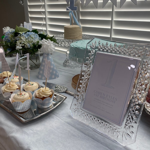 Watercolor Light Blue Cupcake Toppers | Printable | Classic Blue ...