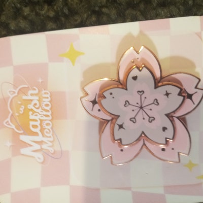 Sakura Spinning Hard Enamel Pin Cherry Blossom Kawaii Pins Stress Relief Unique Gift Idea Rose ...