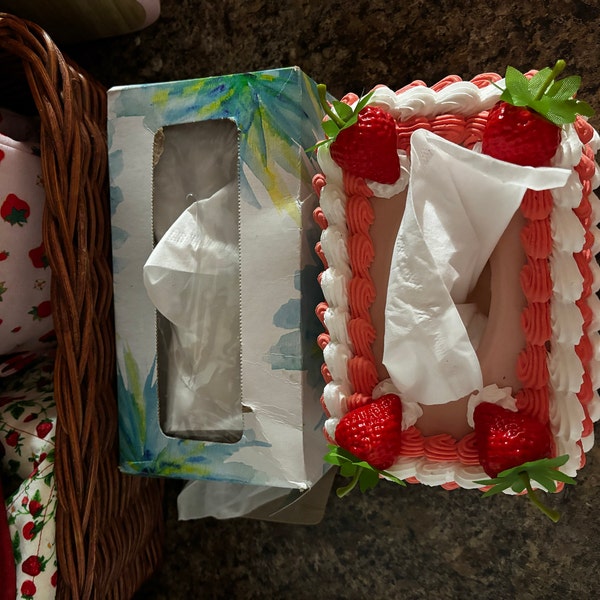 Cake Tissue Box/ Decorative Tissue Box Cover/ Y2k Aesthetic Home Decor ...