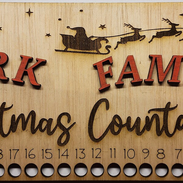 Christmas Countdown SVG, Laser Cut Files, Christmas Sign Svg, Candycane ...
