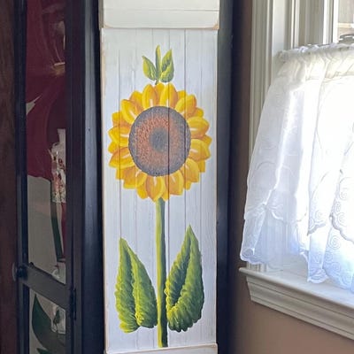 Daisies Handpainted Shutter Sign, Decorative Porch Leaner. Personalized ...