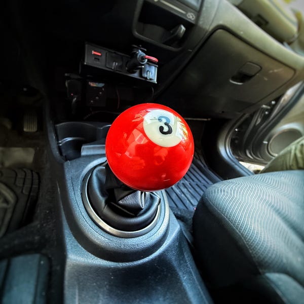 Billiard Pool Ball Shift Knob Threaded Gear Shifter Shifting Exact Fit ...