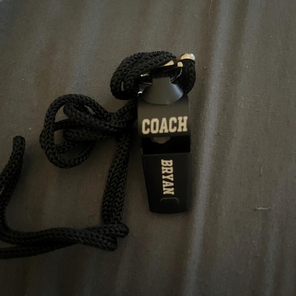 Custom Whistle Necklace Personalized Coach Whistle Engraved Whistle ...
