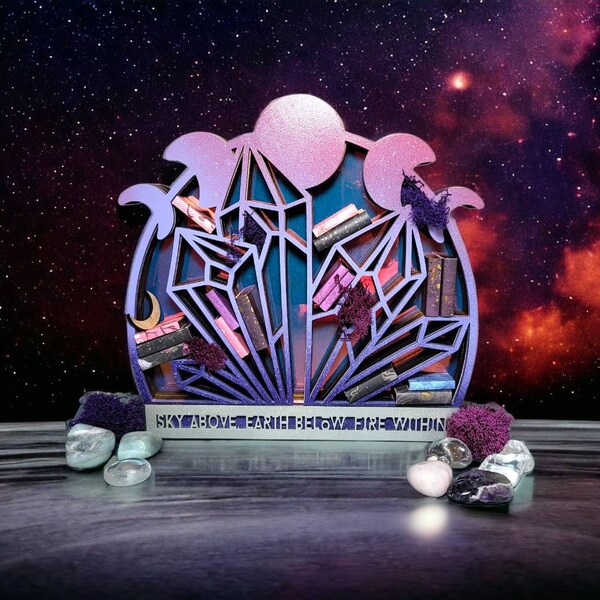 Crystal Miniature Bookshelf- Snark Heart June Drop - Etsy