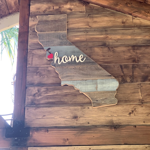 Large California Wood Sign, California Gift, Wood California State ...