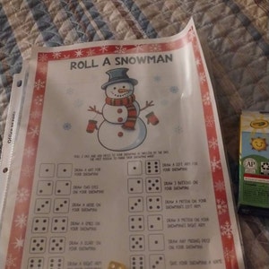 Roll a Snowman Game, Printable Christmas Group Game, Holiday Classroom ...