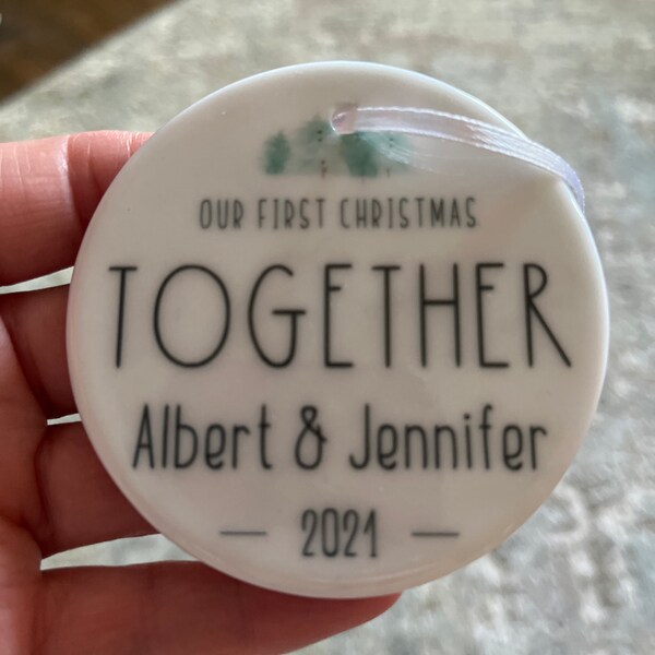 Couples Christmas Ornament - Our First Christmas Together ...