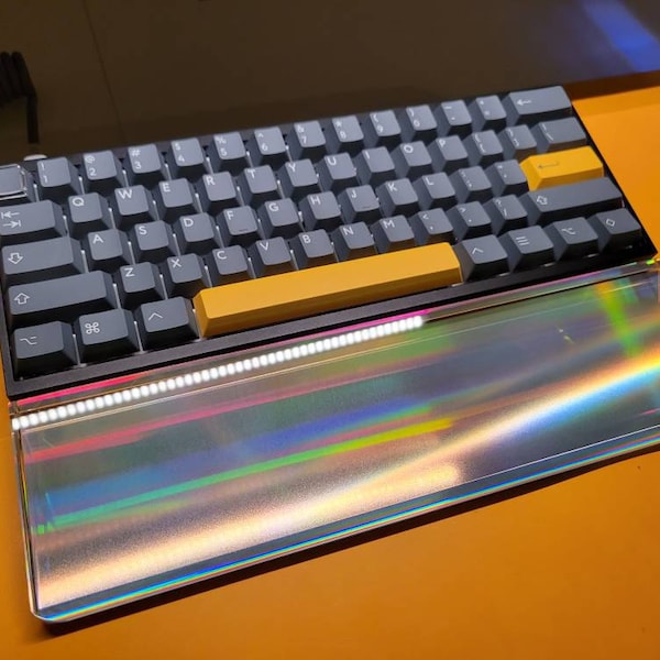 Synthetic Crystal Wrist Rest Clear Wrist Rest Frosted Keyboard 65% 75 ...