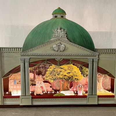 Stage for Vintage Style Wooden Toy Theater & Shadow Theater 2 in 1 ...
