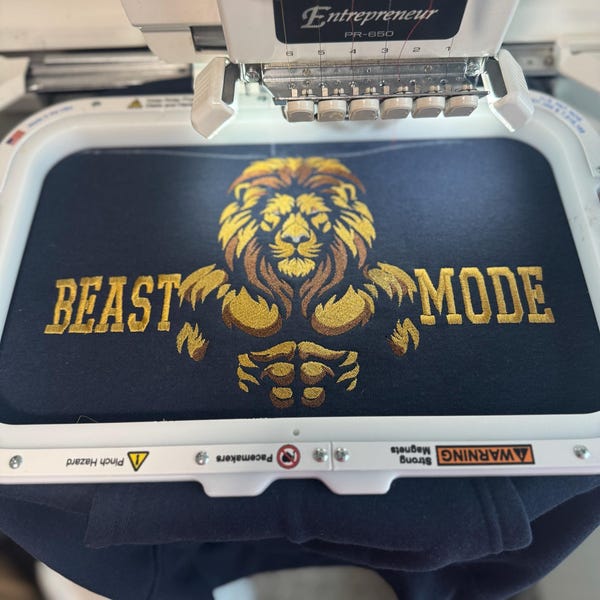 Majestic Bengal Tiger Embroidery Design Regal Feline Gaze PES File for ...