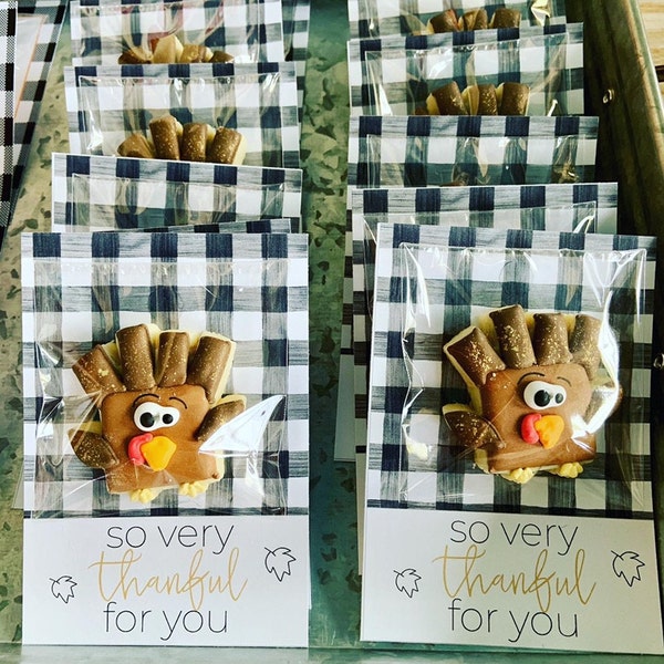 Printable Thanksgiving Cookie Card - 3.5" X 5" Mini Cookie Card- so ...