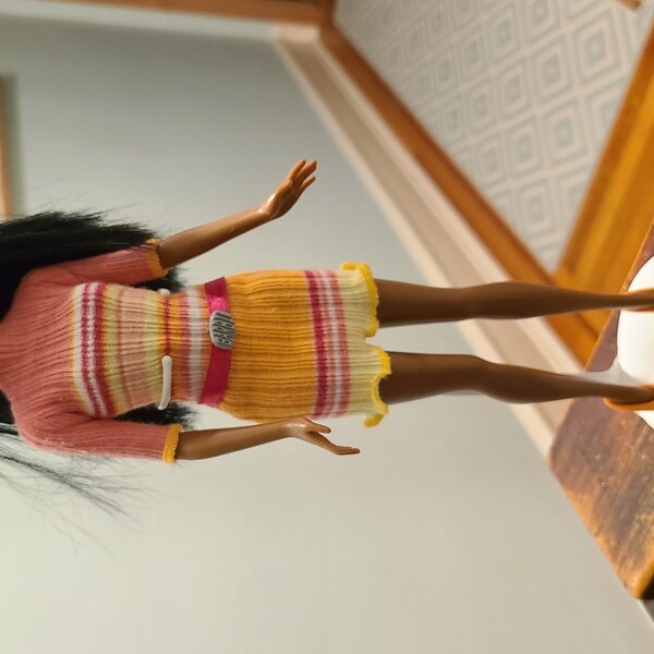 1982 Barbie Friend Tracy Bride Doll Pink Purple Flower Bouquet Wedding ...