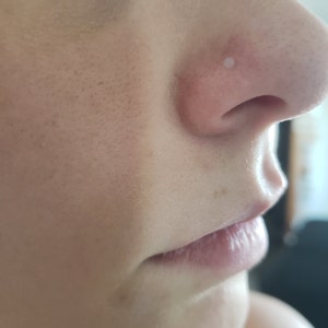 Bioflex Nose Stud, Invisible Nose Ring, Nose Piercing Retainer, Clear ...