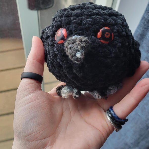 Low Sew Mini Crow Crochet Pattern , Amigurumi Small Cute Raven Crochet ...