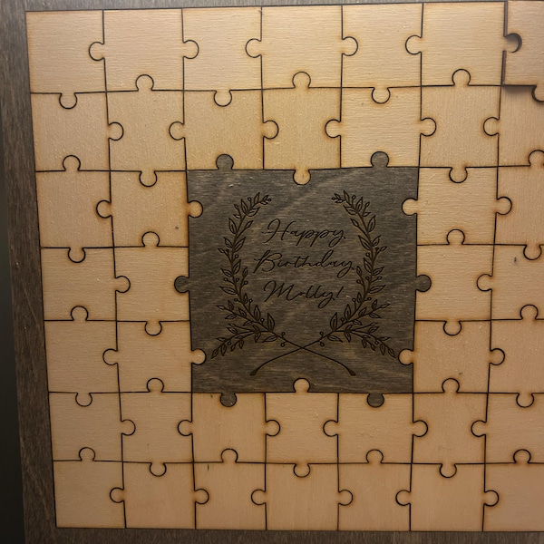 Personalized Jigsaw Puzzle Wedding Guest Book Puzzle for Graduation ...